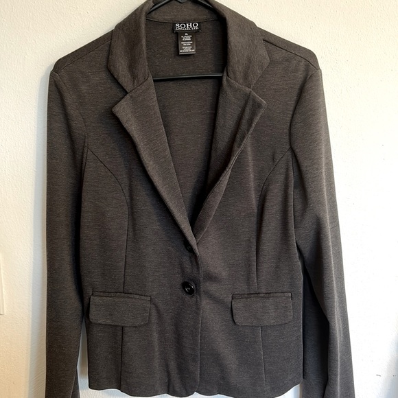 Soho Apparel | Jackets & Coats | Soho Apparel Dark Gray Blazer | Poshmark